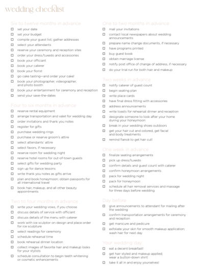 FREE Wedding Planning Checklist | Nearlywed Magazine